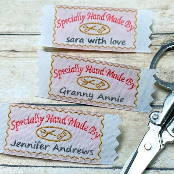 Specially Hand Made by Woven Labels Fabric Labels Custom - Etsy