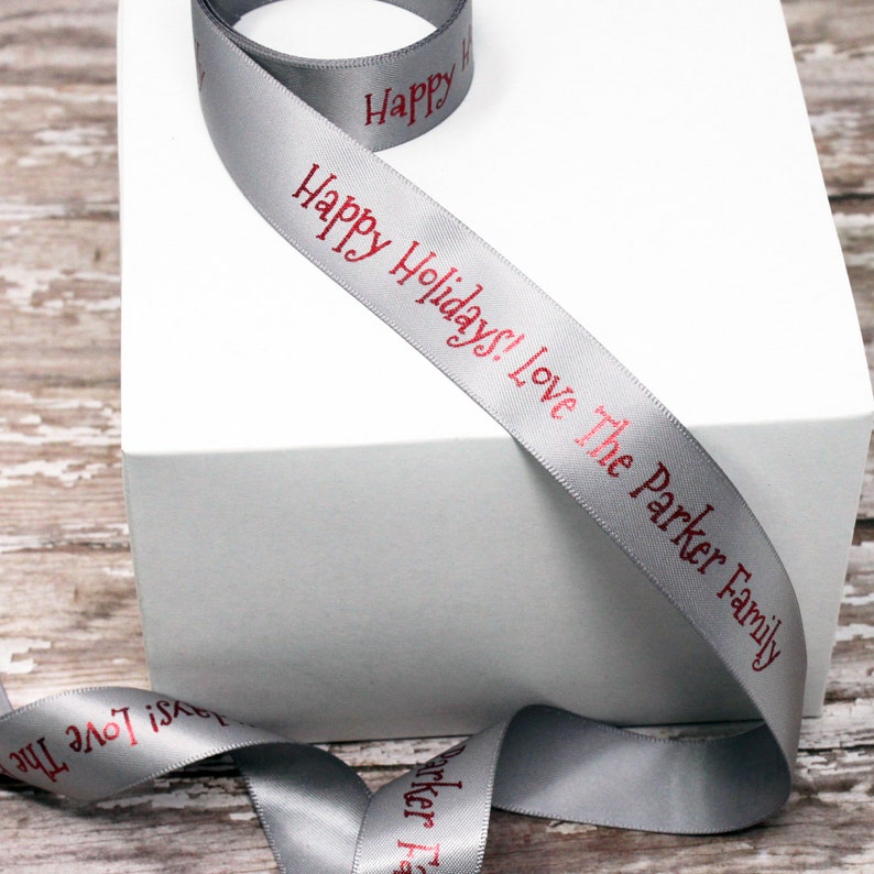 Imprinted Decorative Ribbon Personalise Ribbons Custom Satin - Etsy