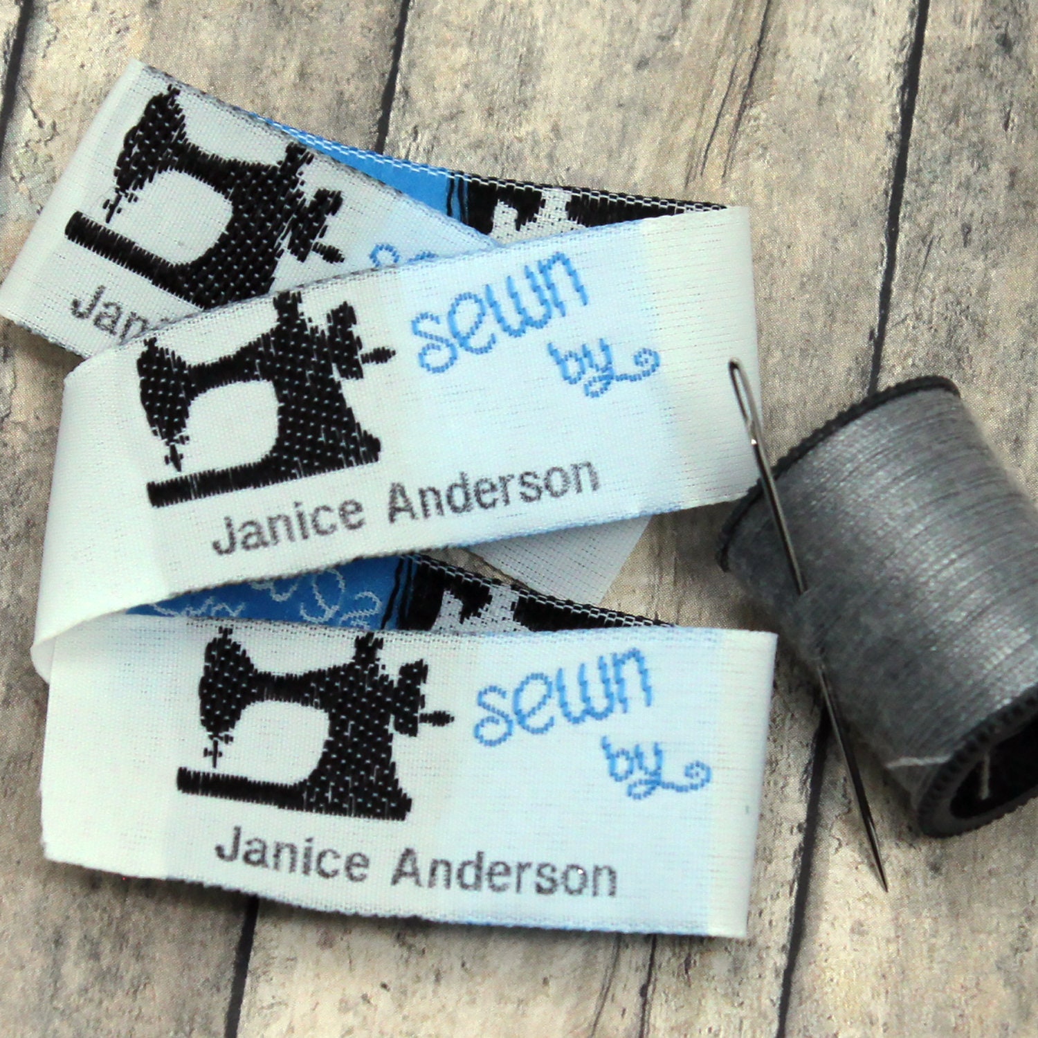 Custom Woven Sewing Labels: Vintage Machine, Personalized Fabric ...
