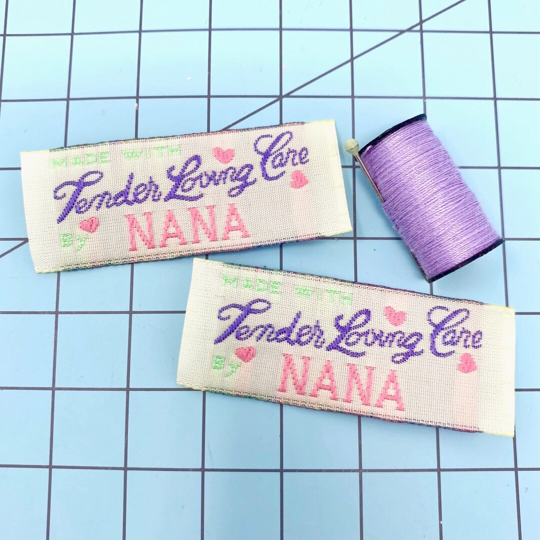 10 Vintage Woven Labels, Made With Tender Loving Care by Nana ...