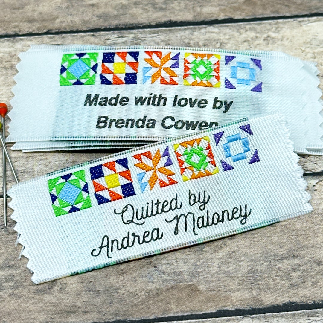 Quilt Label - Quilting Tag - Woven Label for Quilters - Personalized ...