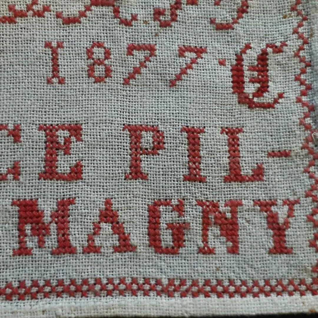 1877 Victorian Redwork Sampler French Hand Embroidered With Name and ...