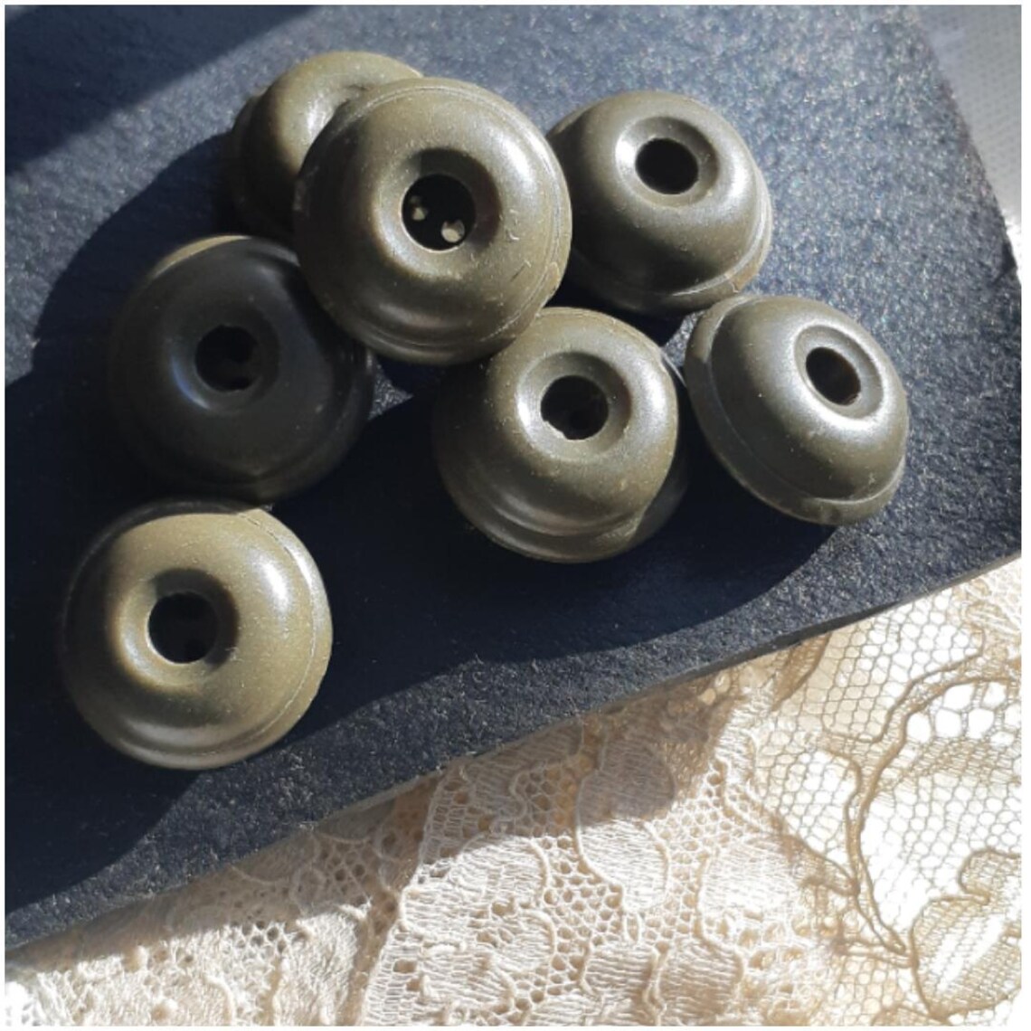 19th Century One Hole Hard Rubber Buttons #sophieladydeparis - Etsy