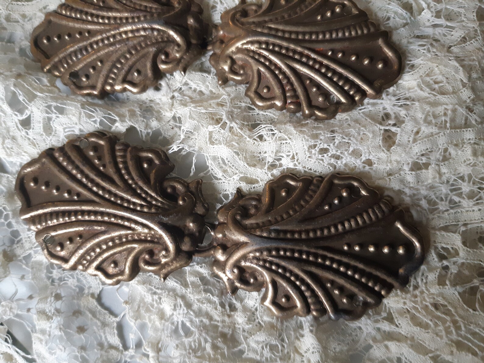 One Antique Brass Cloak Clasp Closure French Coat Buckles # ...