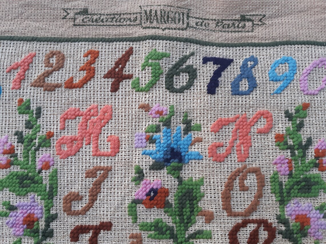 Vintage Margot Paris Canvas Sampler by J.M Raud - Etsy