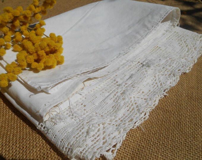 Victorian White Cotton Lace Trim Fabric Runner Handmade Sewing Projects ...