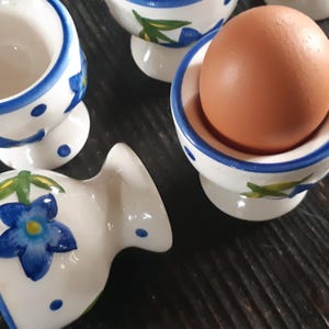 6 French Egg Cups Blue Hand Painted #sophieladydeparis - Etsy