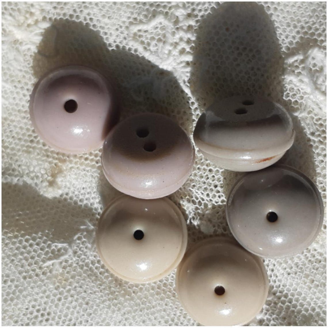19th Century One Hole Porcelain Buttons #sophieladydeparis - Etsy