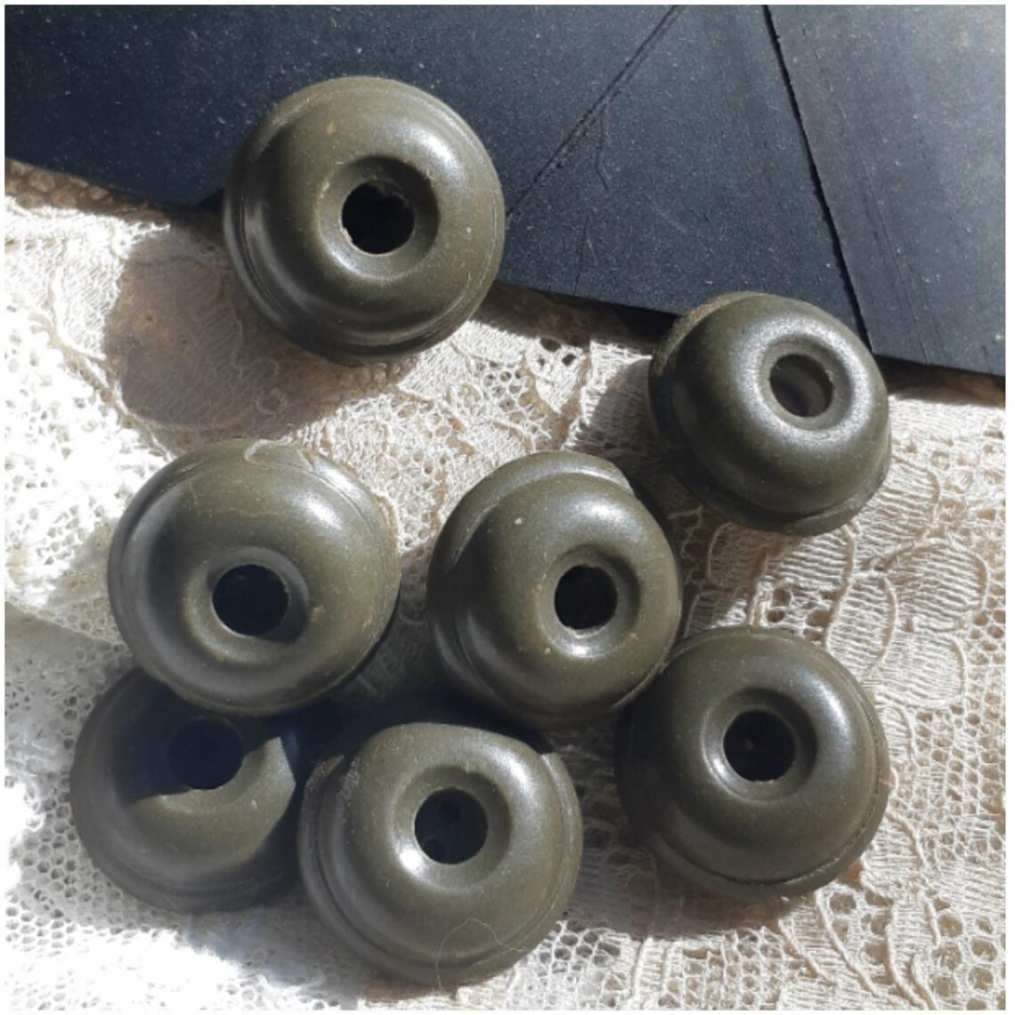 19th Century One Hole Hard Rubber Buttons #sophieladydeparis - Etsy