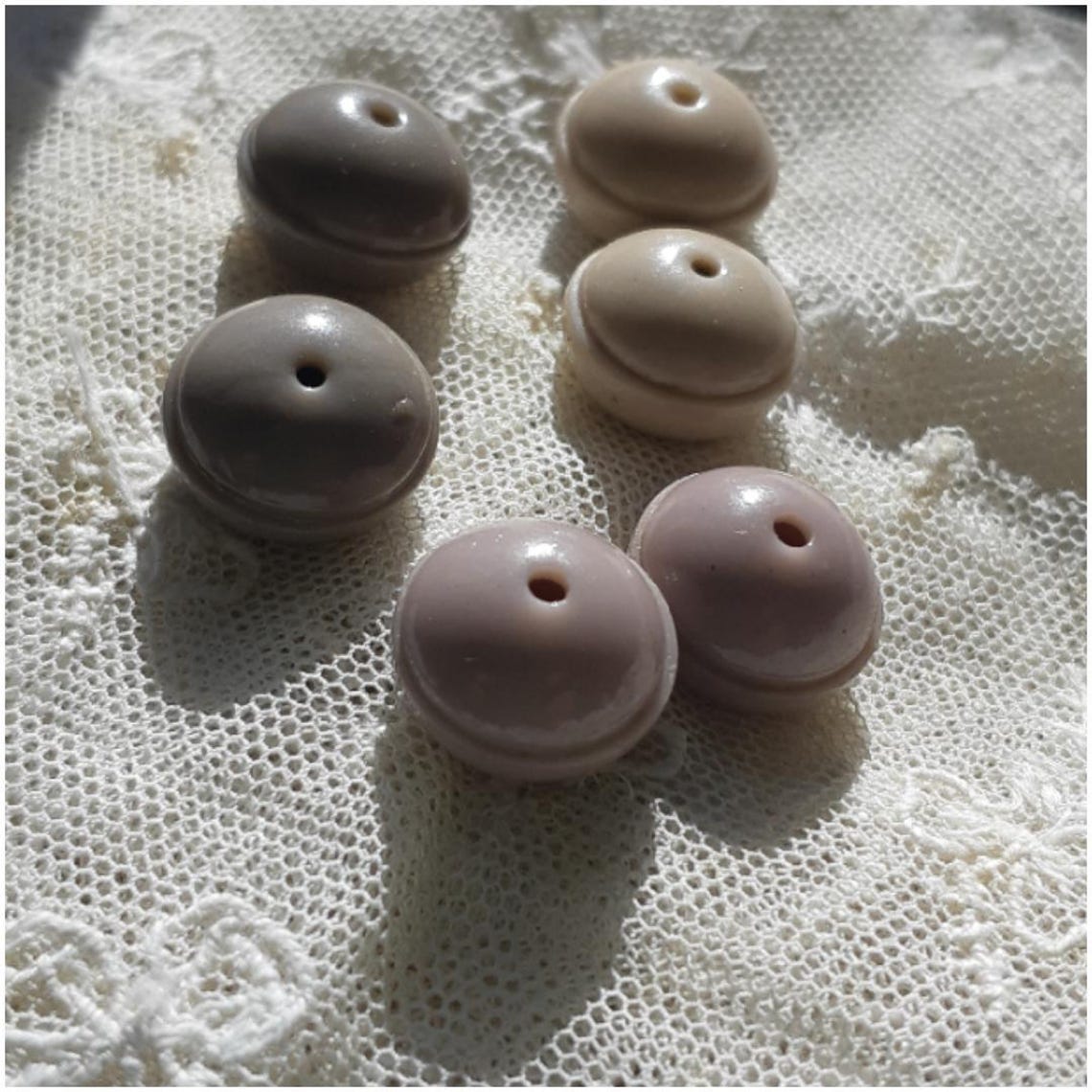 19th Century One Hole Porcelain Buttons #sophieladydeparis - Etsy