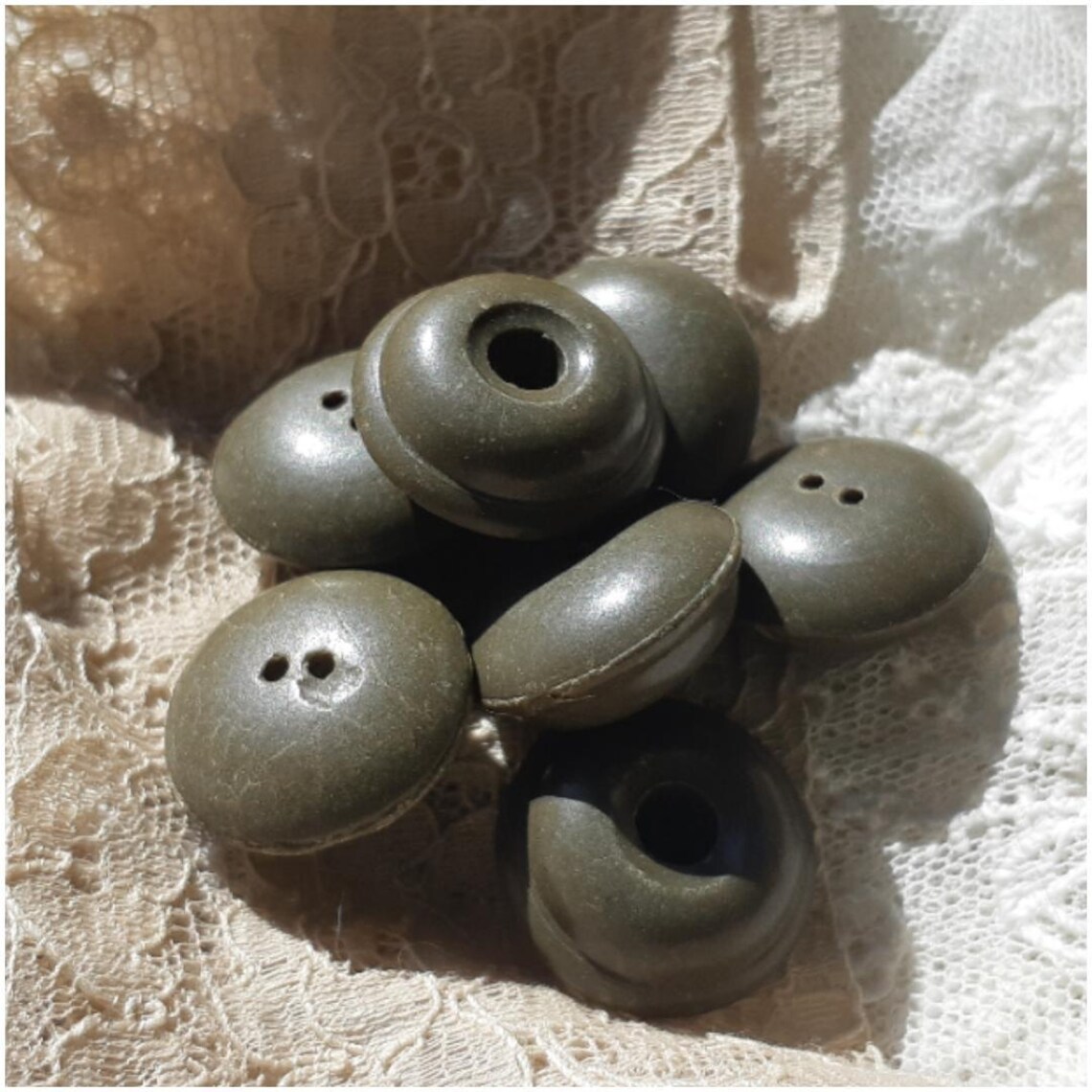 19th Century One Hole Hard Rubber Buttons #sophieladydeparis - Etsy