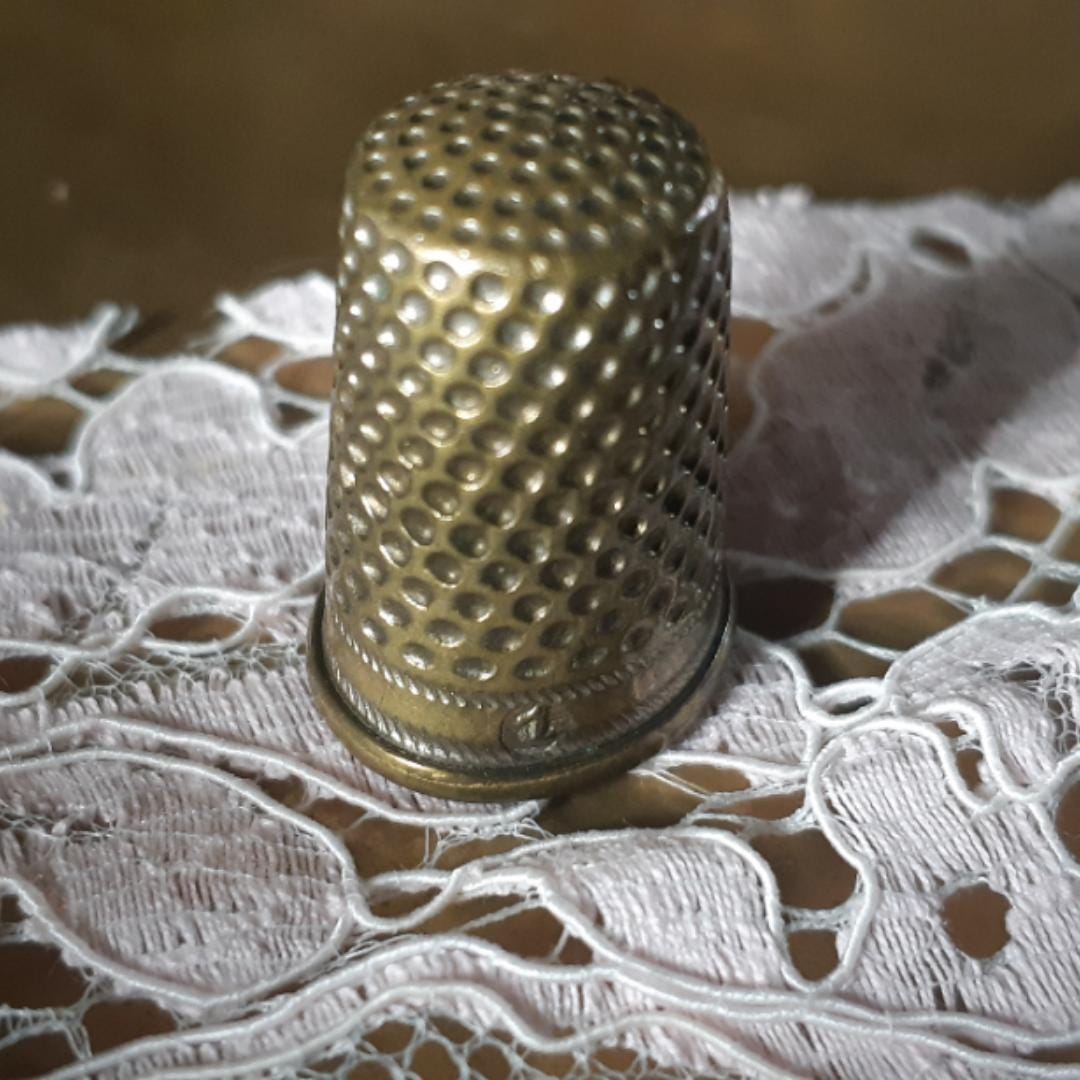 Antique 19th Century French Brass Thimble Index Finger Thimble # ...