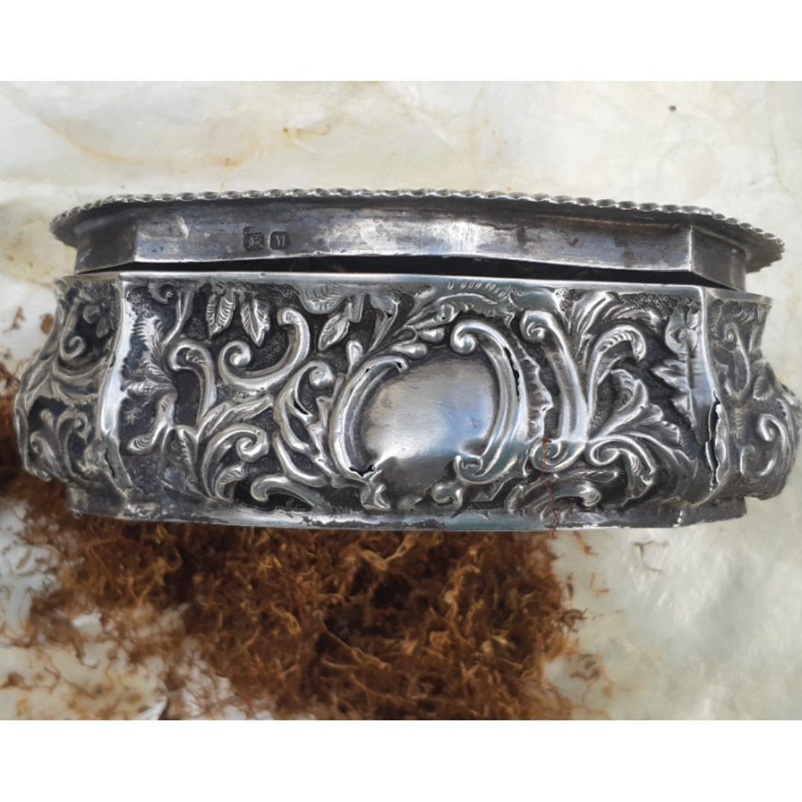RARE 1830's Antique Sterling Silver Snuff Box, English, Chester, 69g # ...