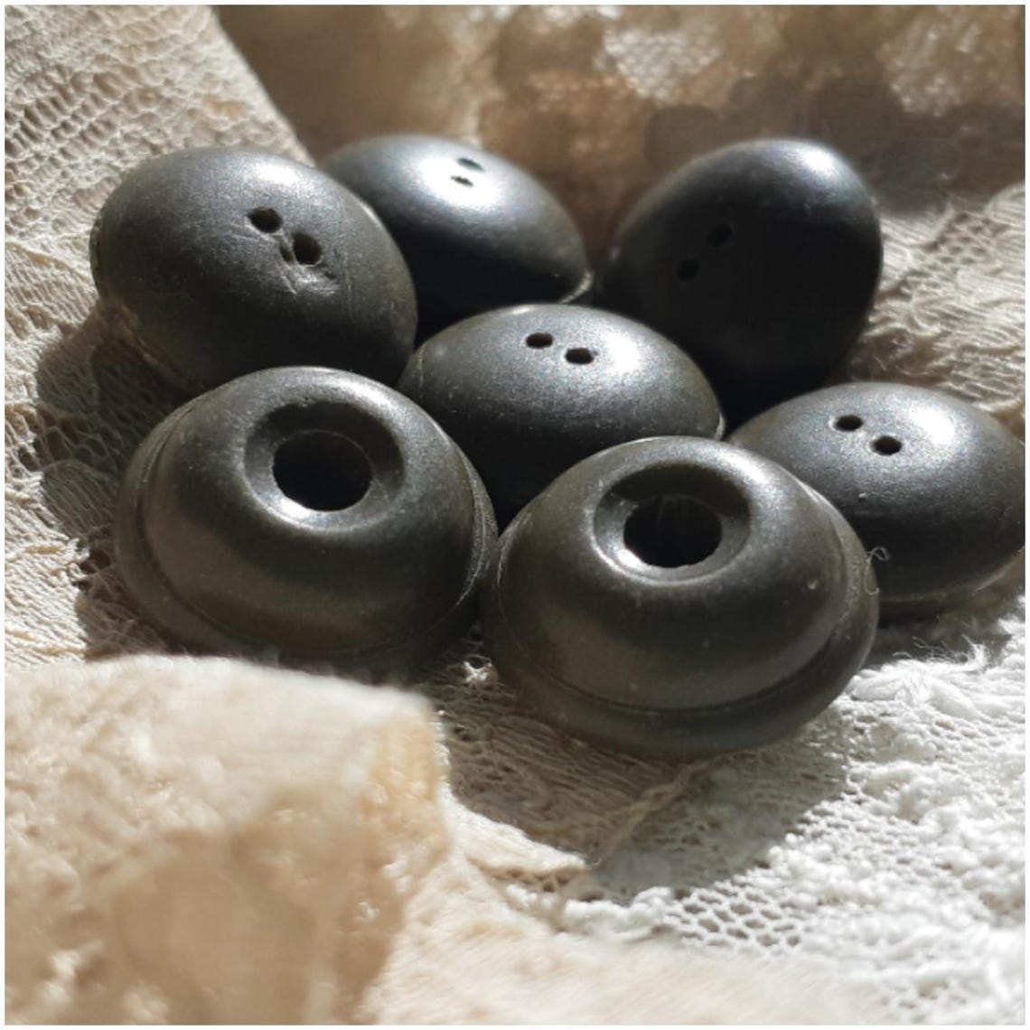 19th Century One Hole Hard Rubber Buttons #sophieladydeparis - Etsy