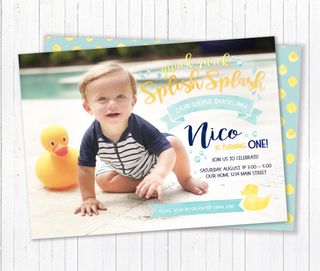 First Birthday Splish Splash Invitation - Etsy