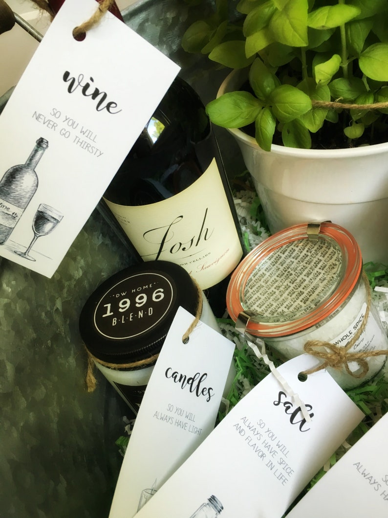Housewarming Gift Basket Tags - Etsy
