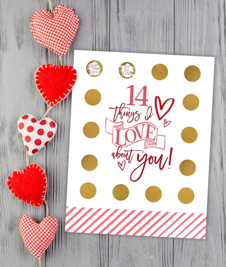 Valentine's Day Scratch off 14 Things I Love About You | Etsy