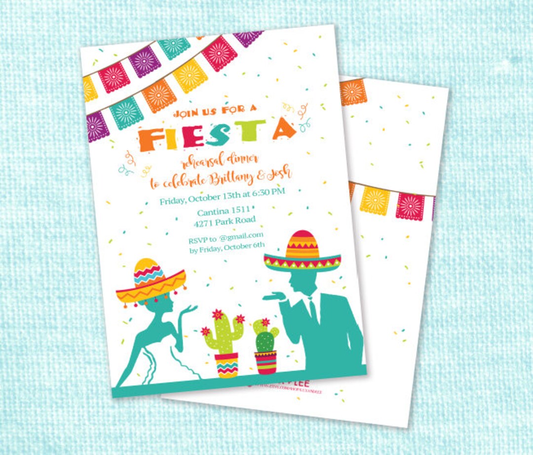 Fiesta Themed Couples Wedding Shower Invitation - Etsy