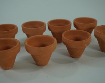 Mini clay pots | Etsy