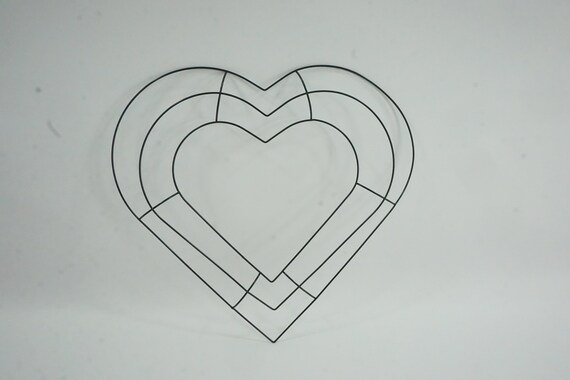 Gardening & Plants Wreaths Metal WREATH RING Heart Shaped Wreath Form ...