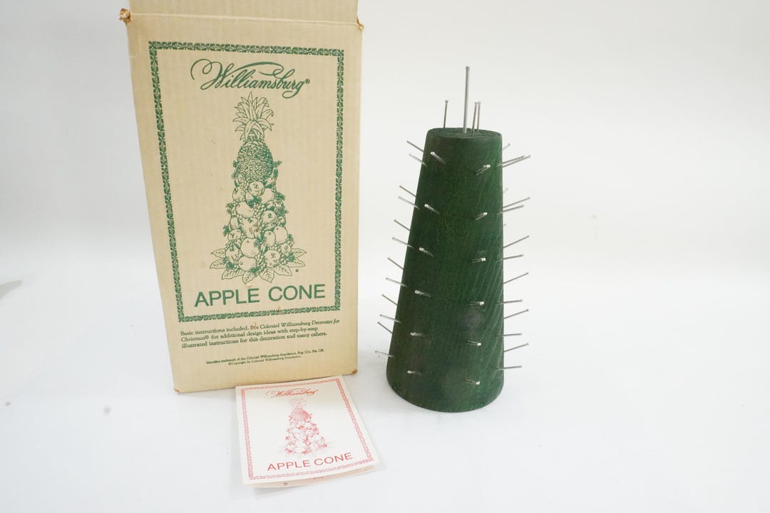 Williamsburg Apple Cone, Wooden Fruit Topiary Form, Cone, Colonial ...