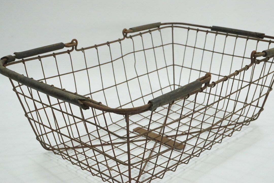 Market Basket, Shopping Basket, Industrial Metal Basket, Rectangular ...