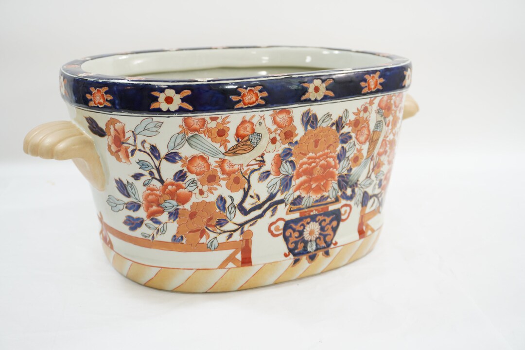 Chinese Planter, Porcelain Cache Plant Holder, Orchid Planter, Imari ...
