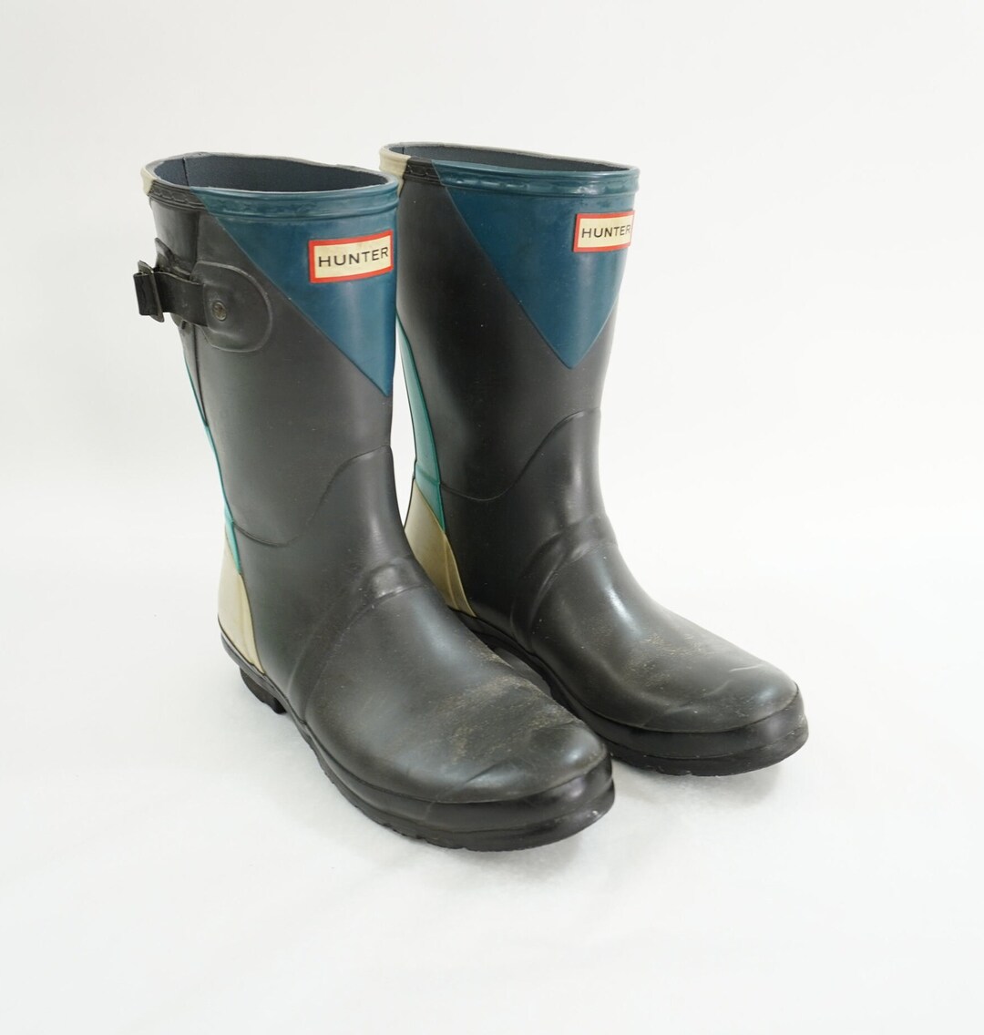 Hunter Boots, Hunter Boots Ltd., Blue Mid Calf Waterproof Rain Boots ...