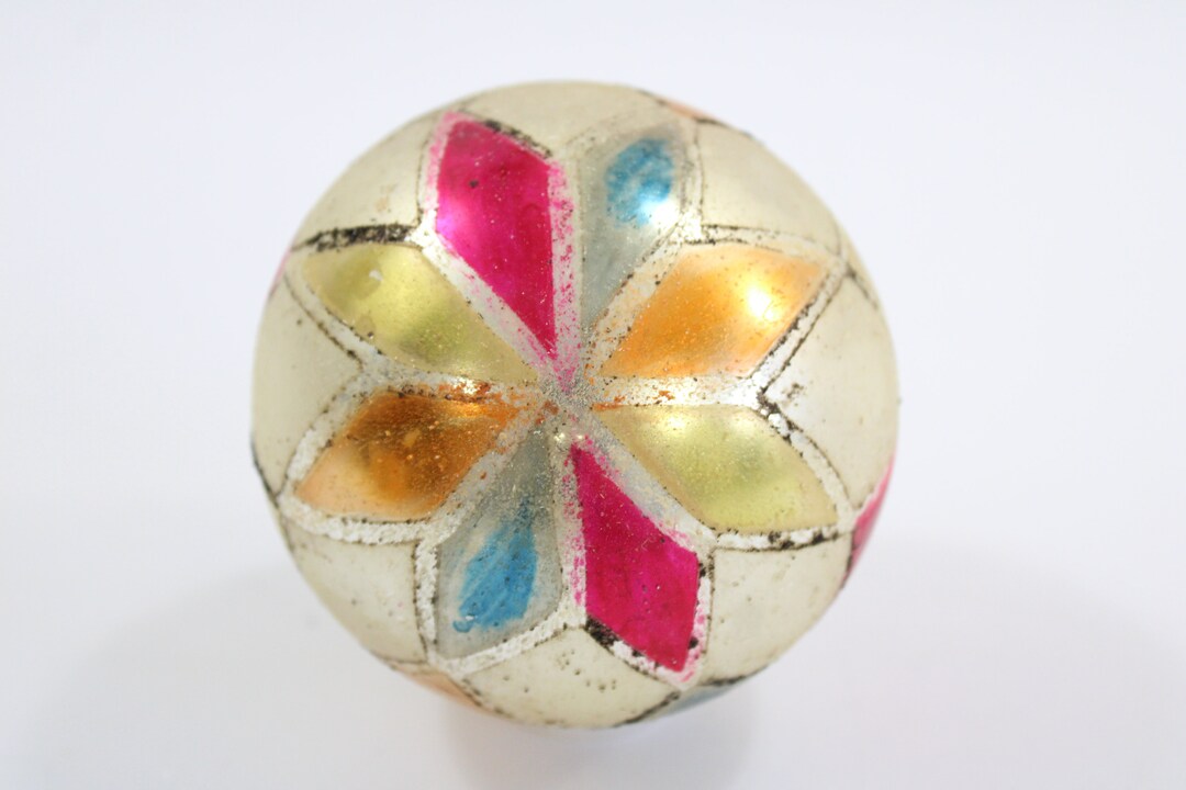 Polish Ornament, Large Glass Mercury Ornament, 3.5 Dia Hand Painted ...