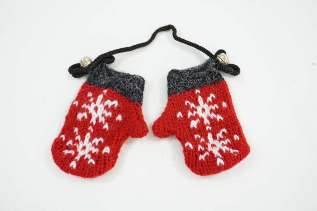Knitted Mittens Ornament, Hanging Vintage Christmas Stocking Ornaments ...