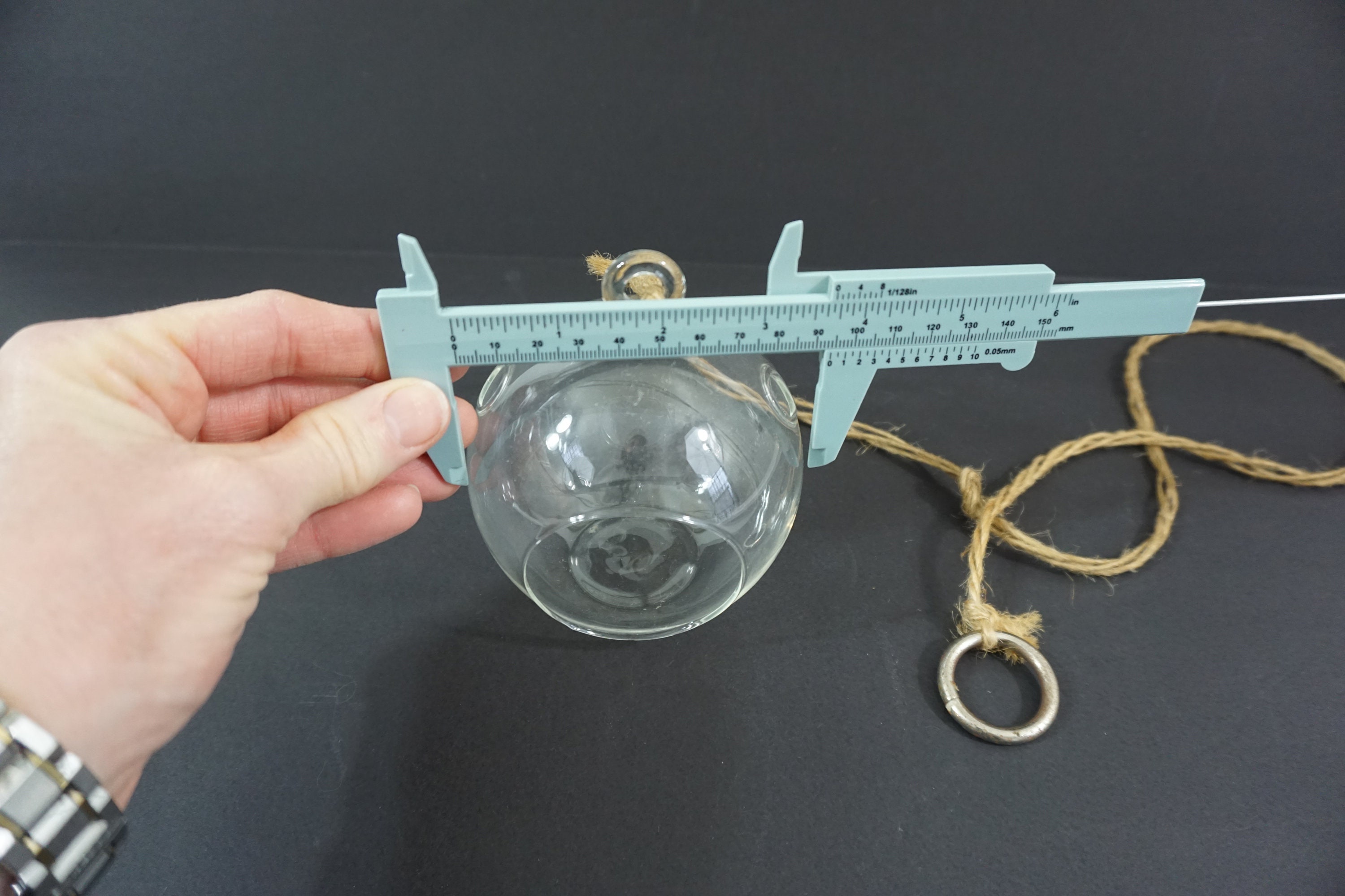 Hanging Glass Terrarium w/ String Clear Glass Vase Vase for | Etsy