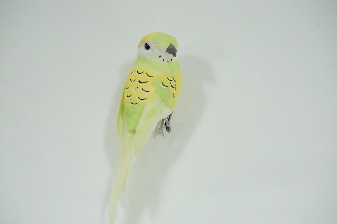 Artificial Bird, Feathered Bird, Parakeet Bird, Mushroom Bird, Yellow ...