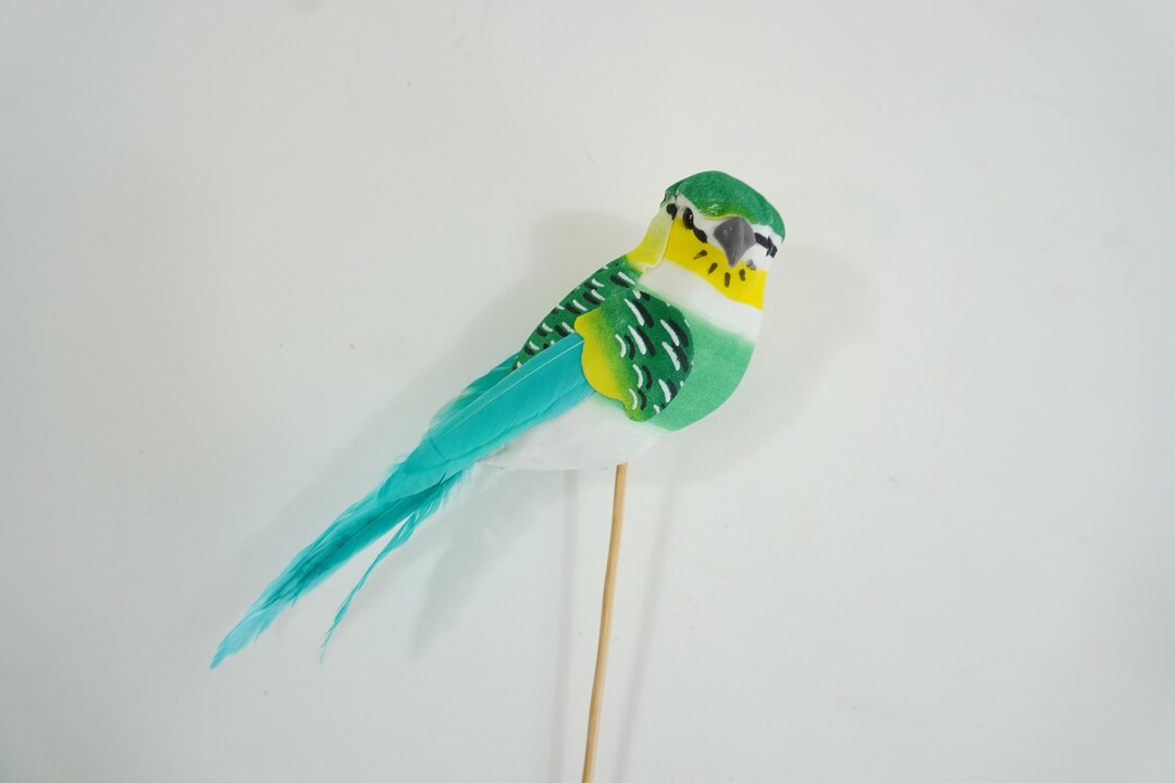 Artificial Bird, Feathered Bird, Parakeet Bird, Mushroom Bird, Green ...