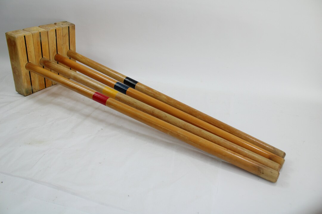 Wood Croquet Mallets, Wooden Croquet, 4 Square Mallets, Summer Sports ...