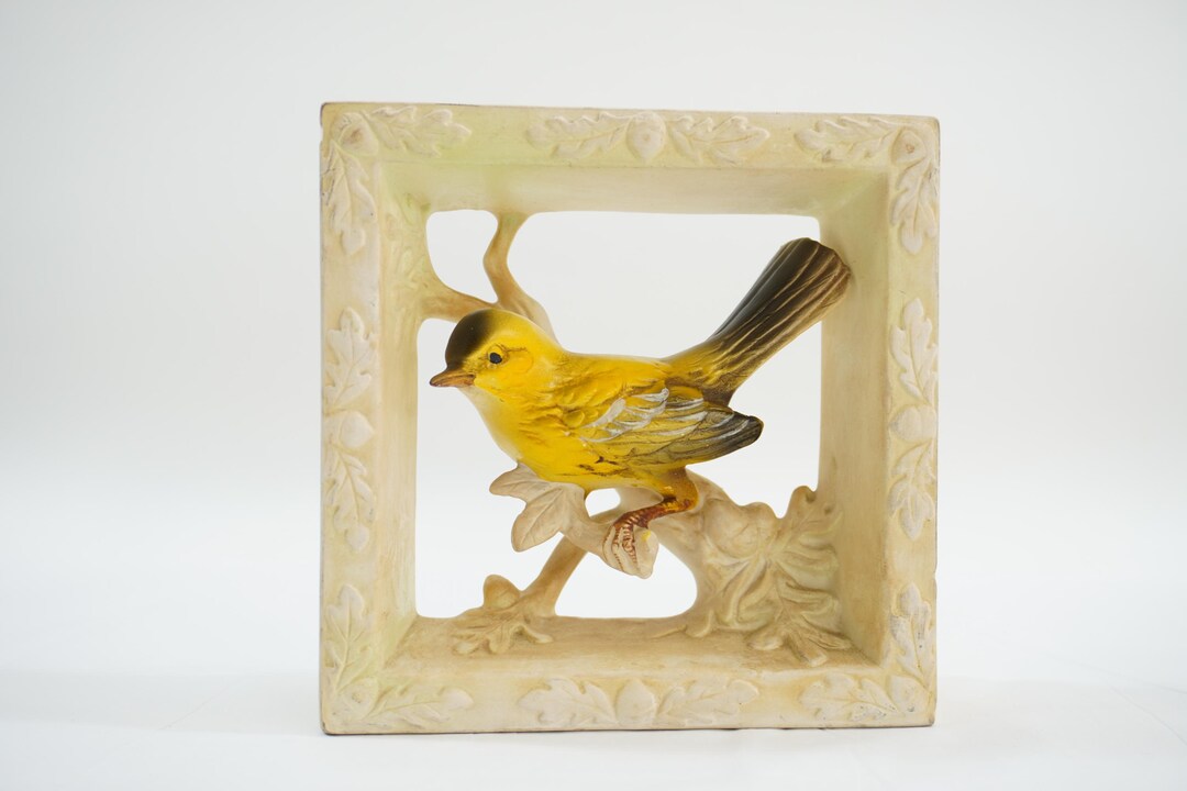 Vintage Bird Figurine, Lefton 1960's Wall Hanging, Bird Decor, MCM ...