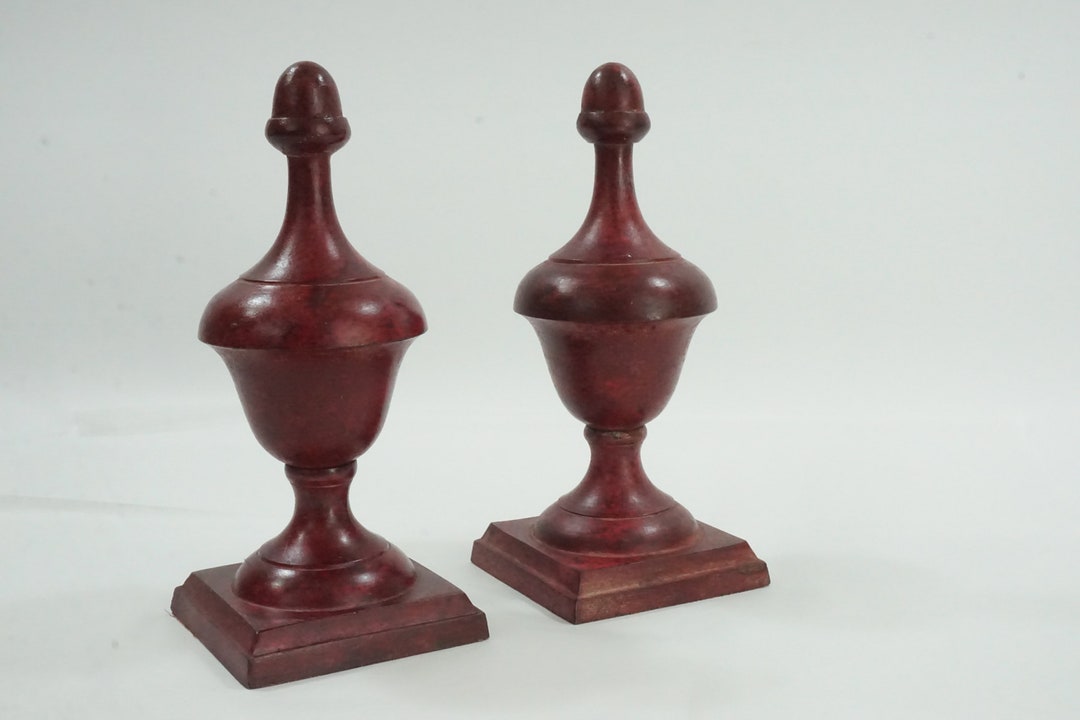 Metal FINIALS, Pair of Matching Metal Finials, Shelf Book Ends, Shelf ...