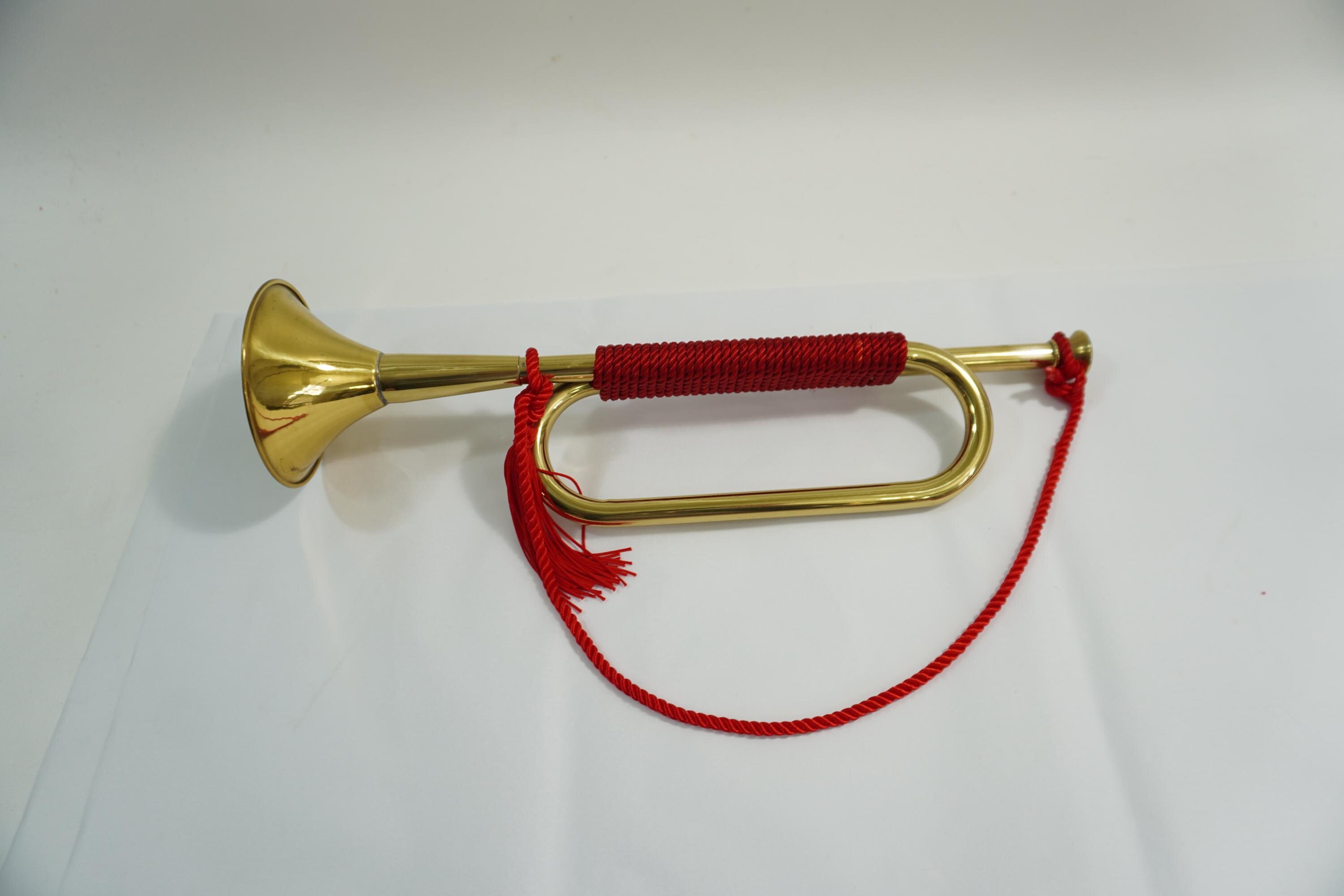 Vintage Horn, Bugle Instrument 14 3/4" L, Wreath Decor, Christmas Brass ...