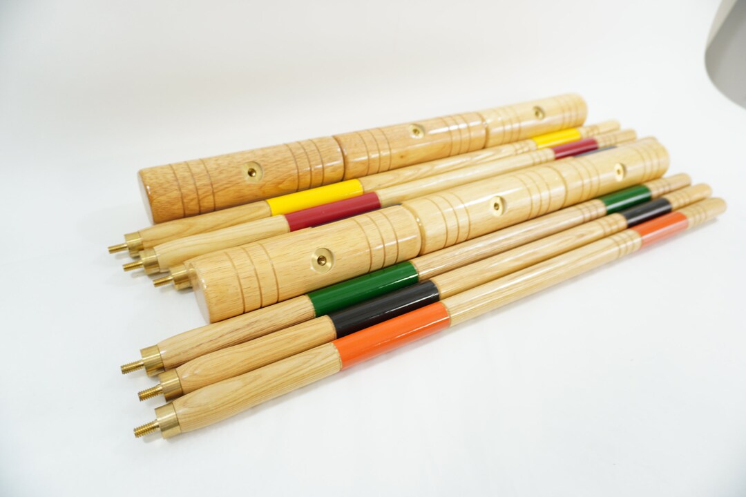 CROQUET Mallets, 6 Baden Mallets and Handles, Wooden Croquet Mallets ...