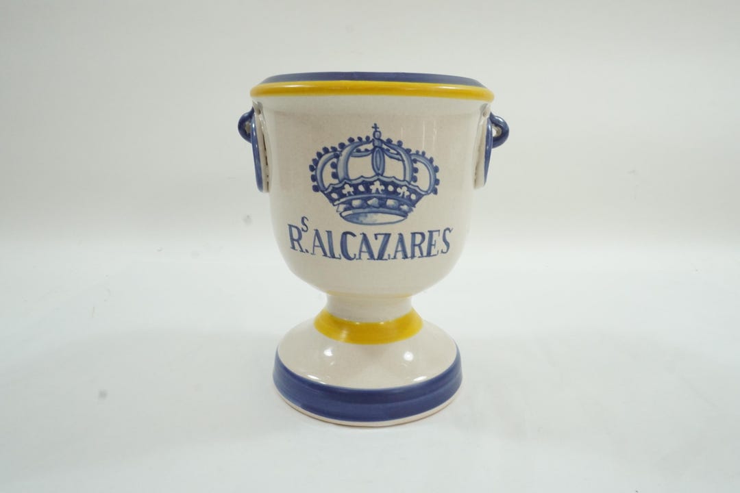 Spanish Pottery, Glazed Classic Jardiniere Planter, Small Glazed Urn ...