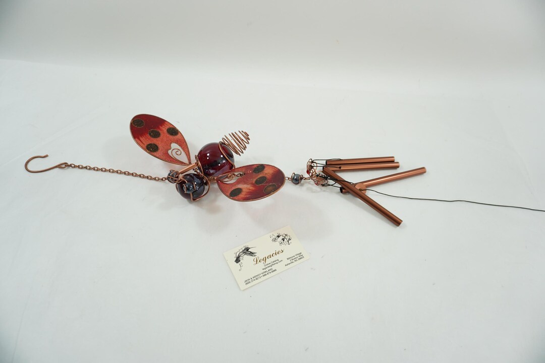 Wind Chimes, Vintage Wind Chimes, Lady Bug Shaped Wind Chimes, Garden ...
