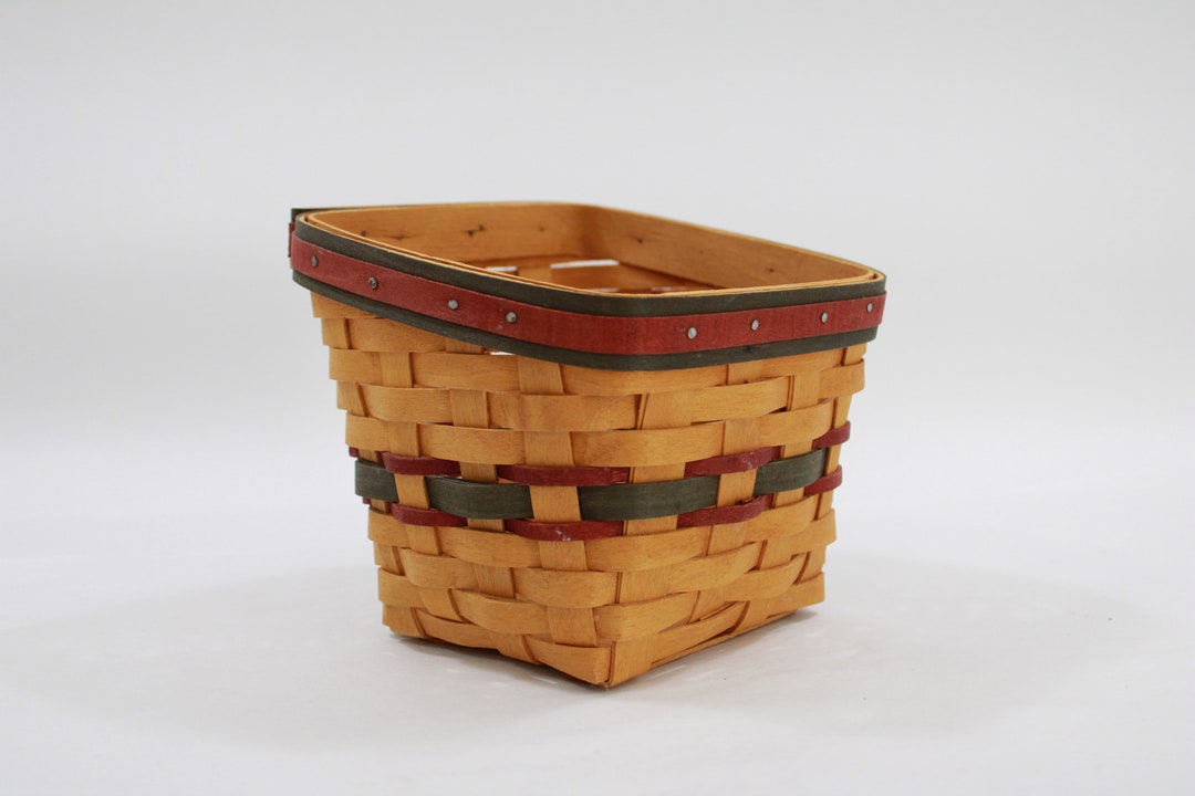 Longaberger Basket, Split Oak Woven Basket 1998, Basket, Slant Angle ...