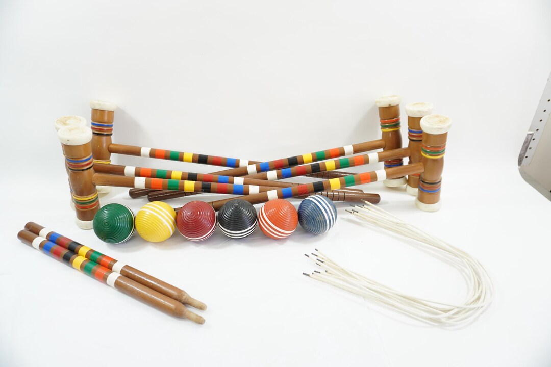CROQUET Set , Forster, 6 Player Wooden Croquet Set, Lawn Games, Outdoor ...