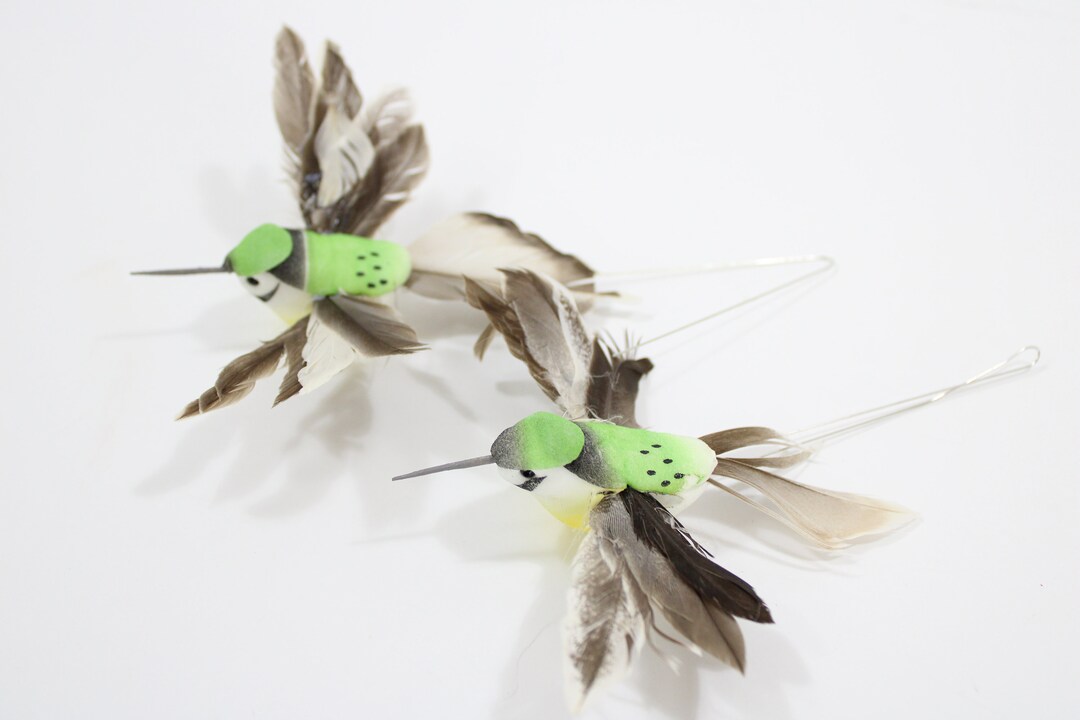 Artificial Hummingbirds, Feathered Birds, Green Hummingbirds W ...