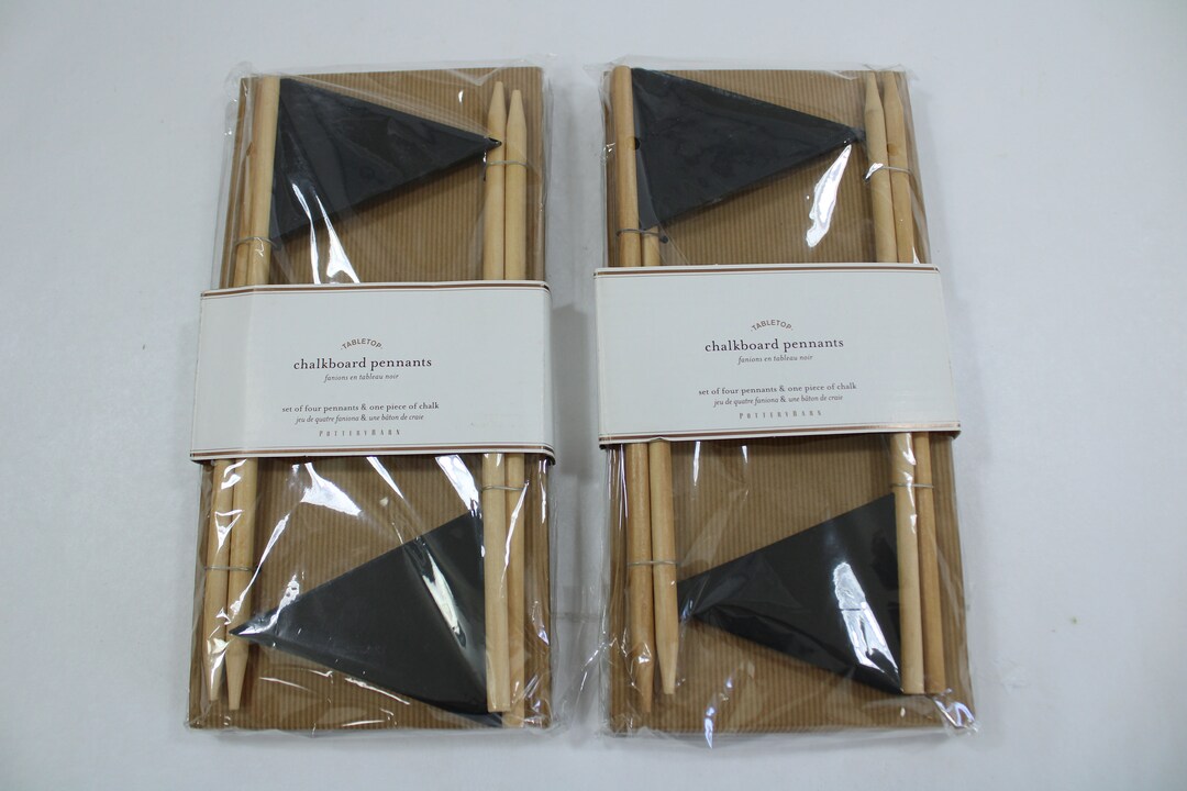 Pottery Barn Chalkboard Pennants, Chalkboard Name Plates, Food Tags ...
