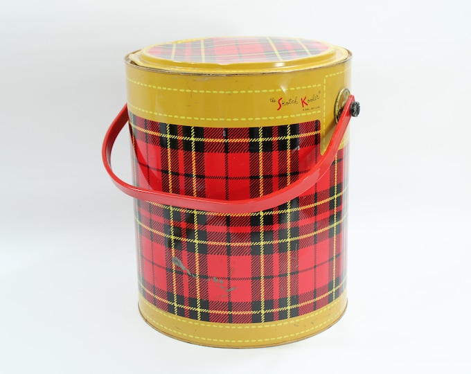 The Skotch Kaddy Kooler, Red & Tan, Hamilton Metal Mid Century Cooler ...