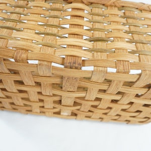 Splint Wood Basket, Gathering Basket, Handled Basket, Rectangular Basket, Handmade Basket With ...