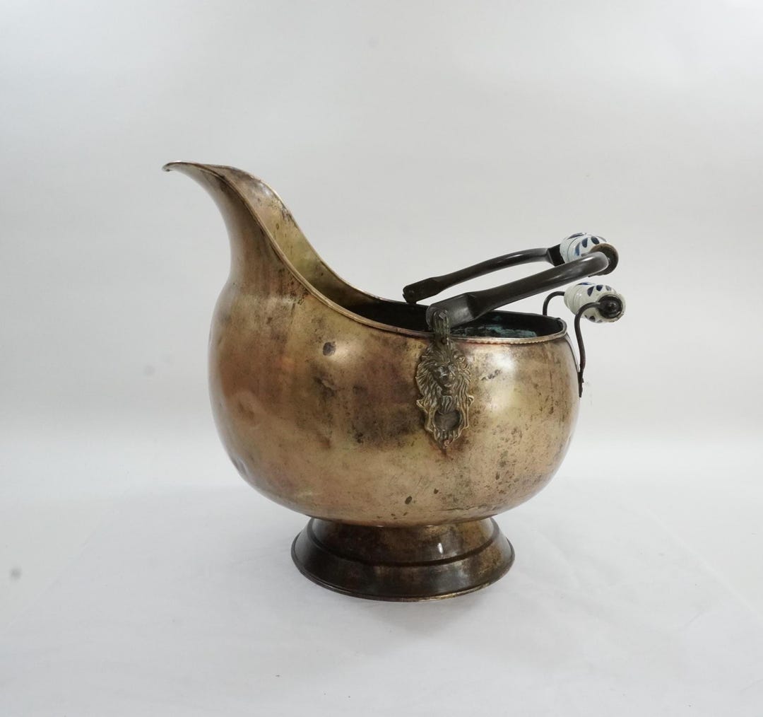 Scuttle, Coal Ash Firewood Scuttle, Delft Handles, Holland Style Made ...