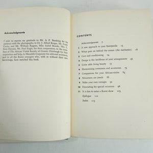 Arranging African Violets by Emily Stuebing, 1956 Book on House Plants ...