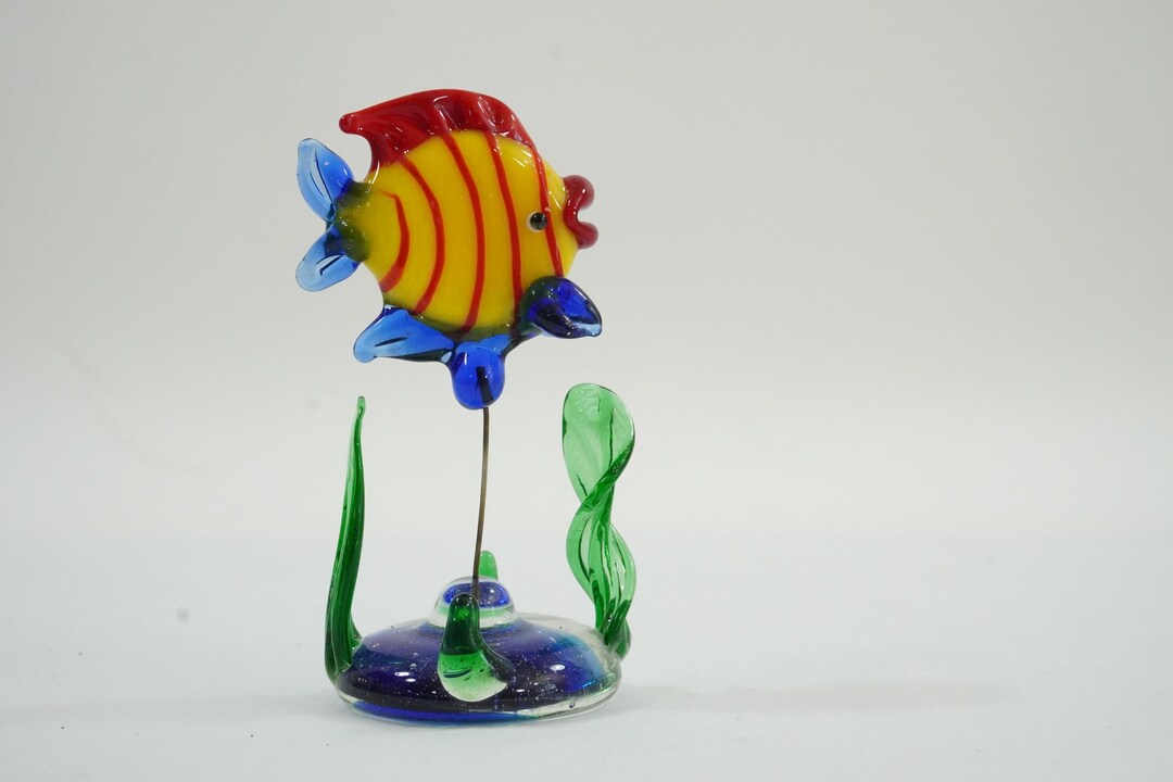 Fish Glass, Small Glass Figurines, Hand Blown Small Art Sculpture ...