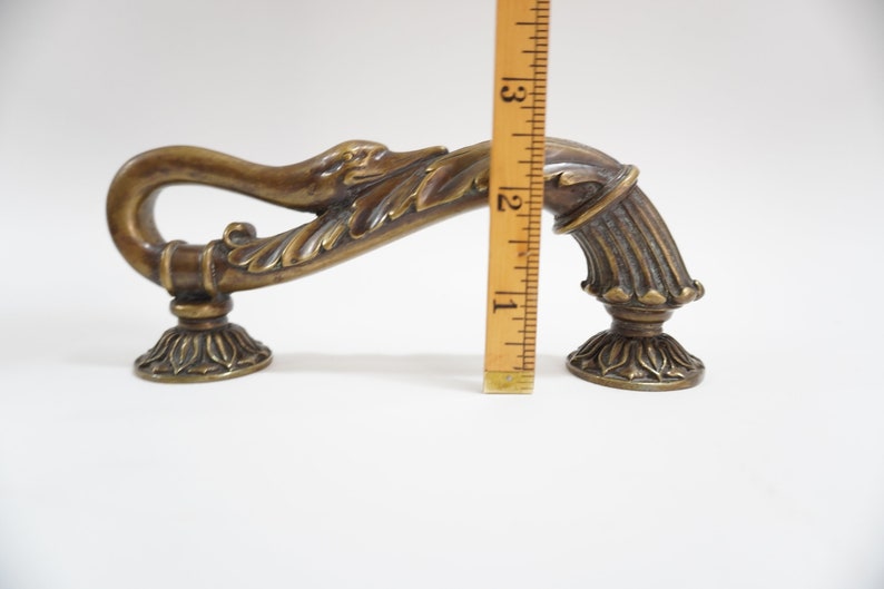 Brass Hardware, Swan 5" CC Cabinet Handle, Brass Cabinet Pull, Designer ...